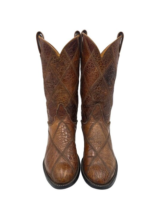 Tony Lama | Shoes | Vintage Tony Lama Full Sea Turtle Honey Brown Men ...